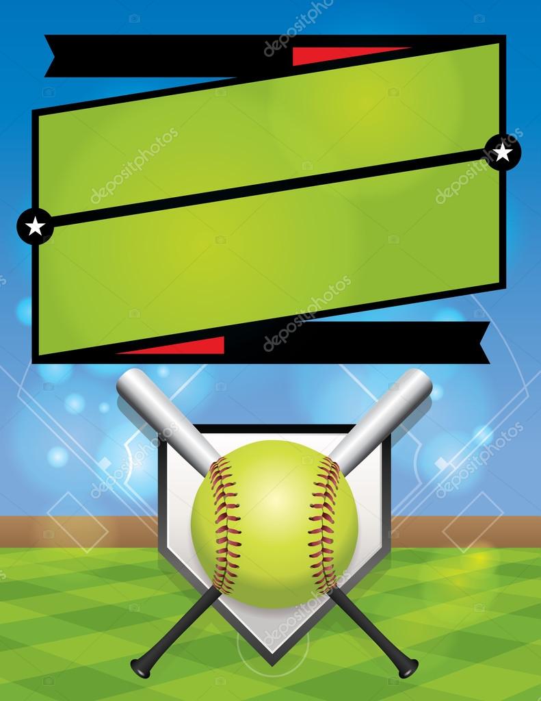 Vector Softball League Registration Illustration Stock Vector by ...