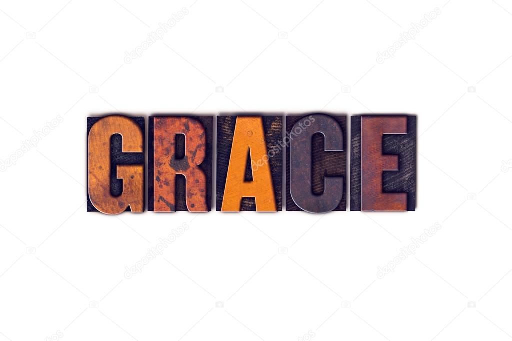 Grace Concept Isolated Letterpress Type — Stock Photo © enterlinedesign ...