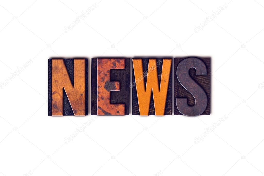 News Concept Isolated Letterpress Type — Stock Photo © enterlinedesign ...