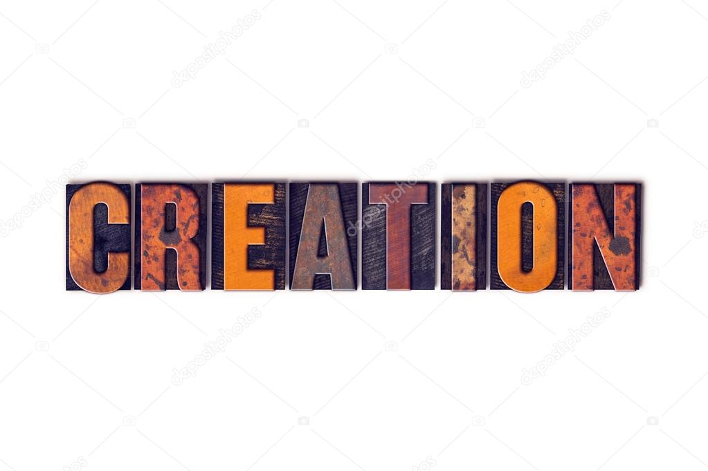 Creation Concept Isolated Letterpress Type — Stock Photo ...