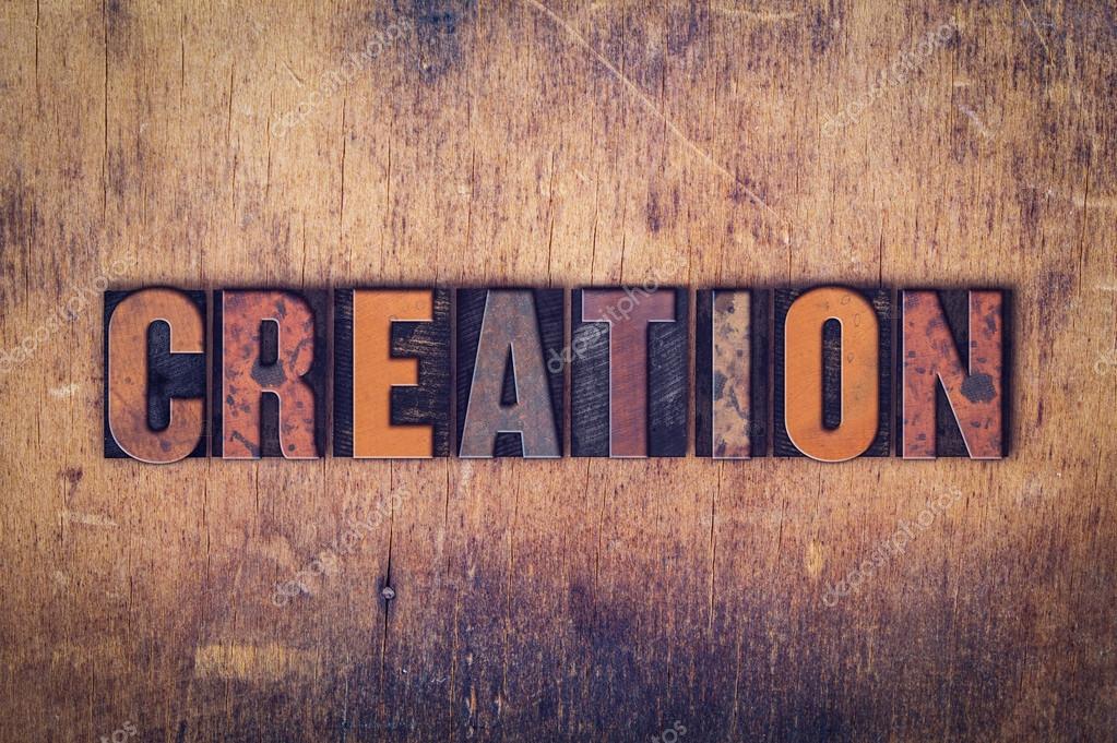 Creation Concept Wooden Letterpress Type Stock Photo by ...