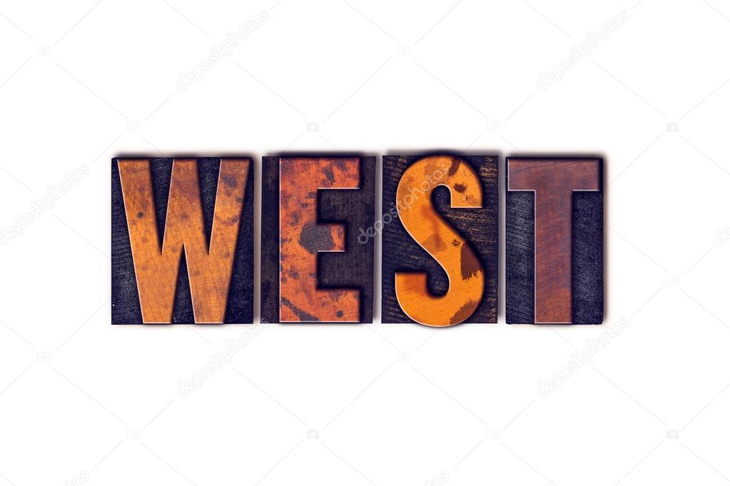 West Concept Isolated Letterpress Type — Stock Photo © enterlinedesign ...