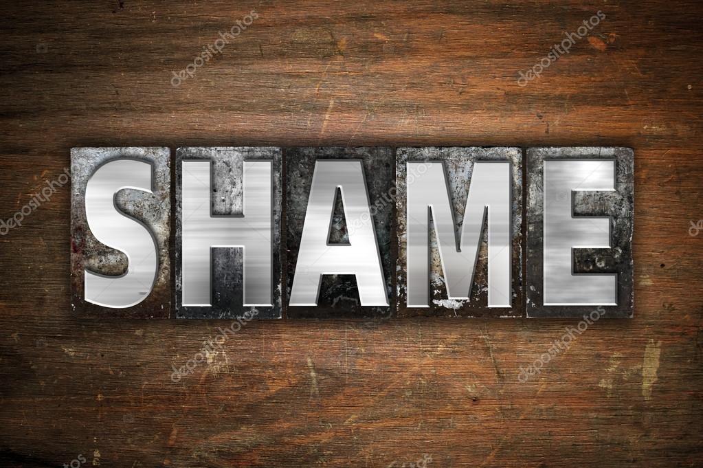 Shame Concept Metal Letterpress Type — Stock Photo © enterlinedesign ...