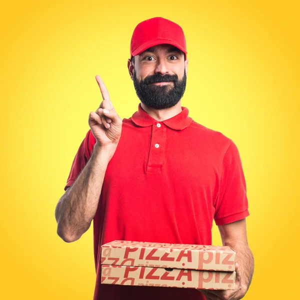 Pizza delivery man running fast Stock Photo by ©luismolinero 94215726