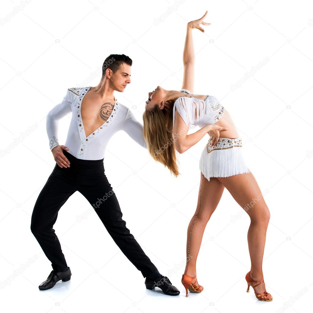 Imágenes: personas bailando | Dos personas bailando sobre fondo aislado ...