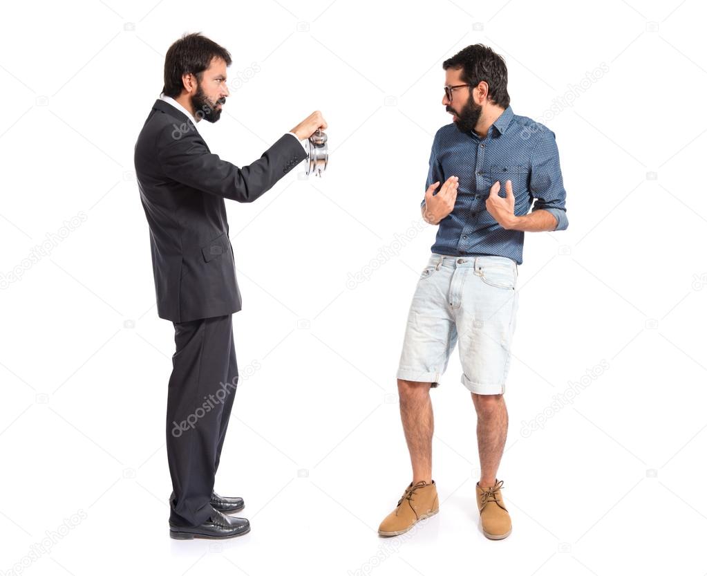 Angry brother because one was late Stock Photo by ©luismolinero 58501643