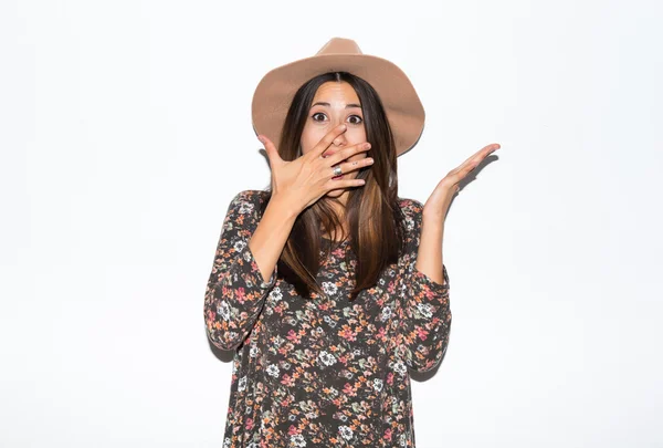 Woman doing surprise gesture Stock Photos, Royalty Free Woman doing ...