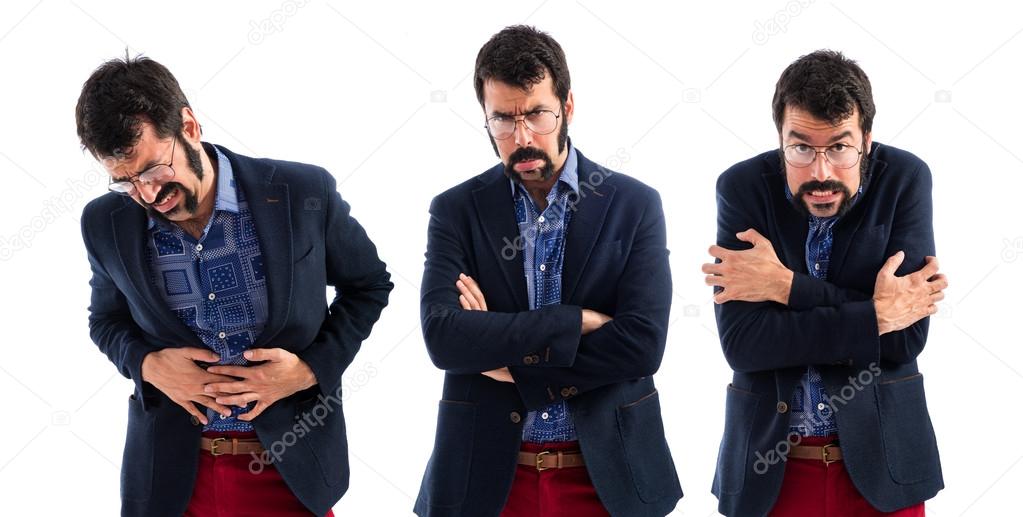 Sad man over white background Stock Photo by ©luismolinero 89563996