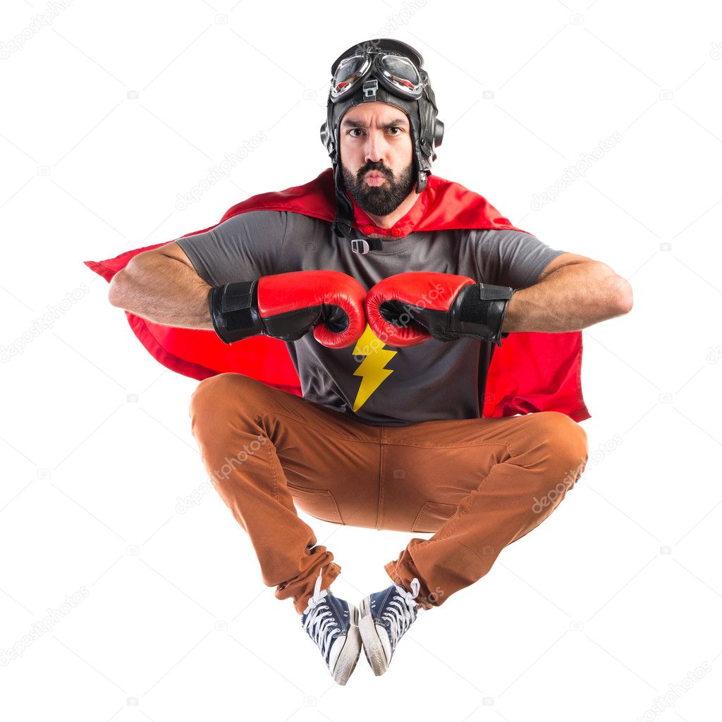Superhero with boxing gloves Stock Photo by ©luismolinero 91811574