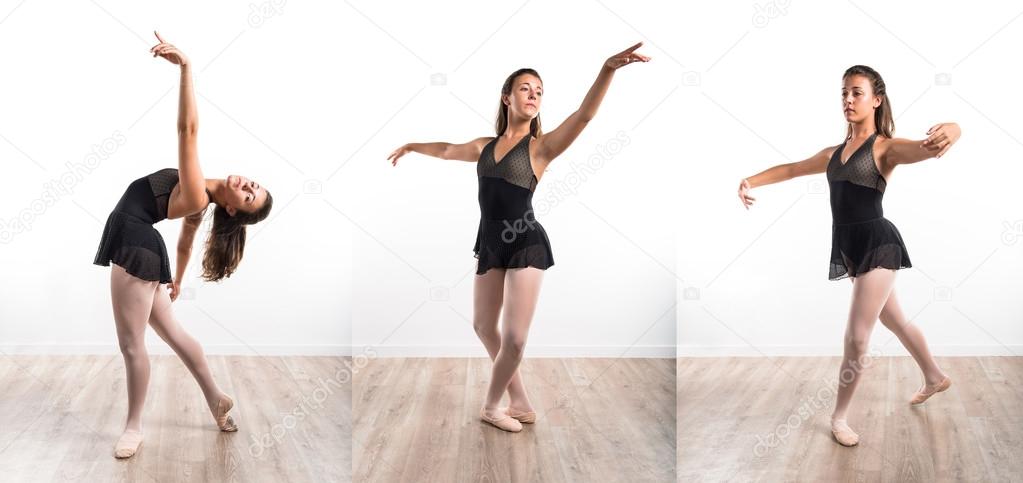 Woman dancing over white background — Stock Photo © luismolinero #94551064