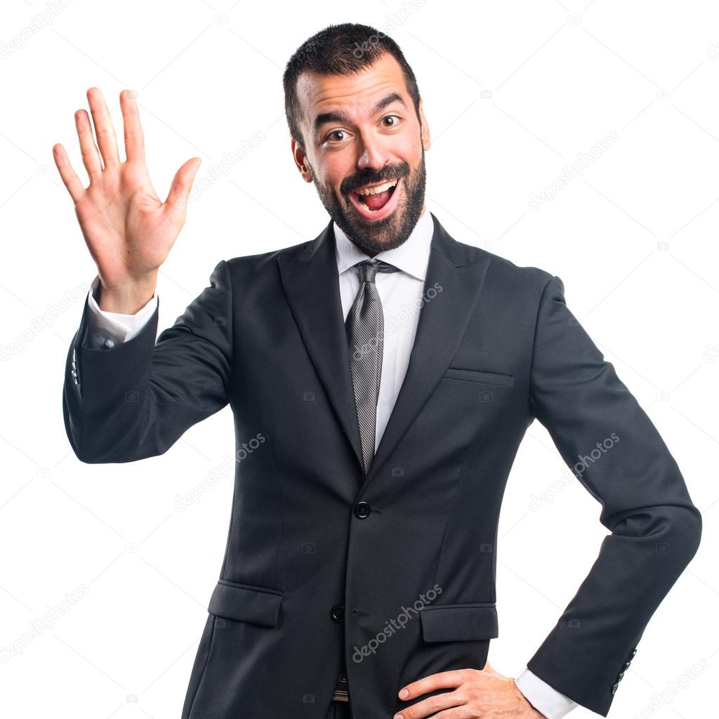 Man over isolated white background — Stock Photo © luismolinero #98460542