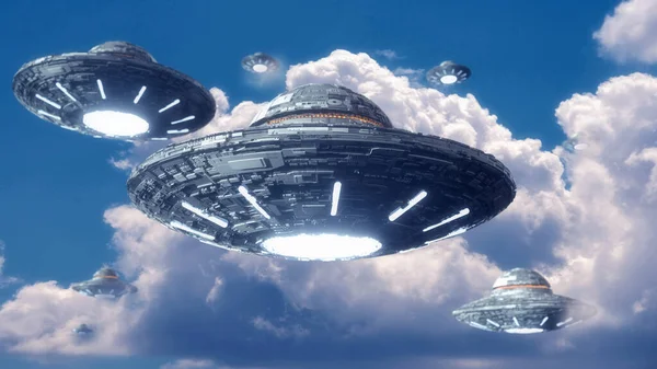 Real Alien Spaceships In Sky