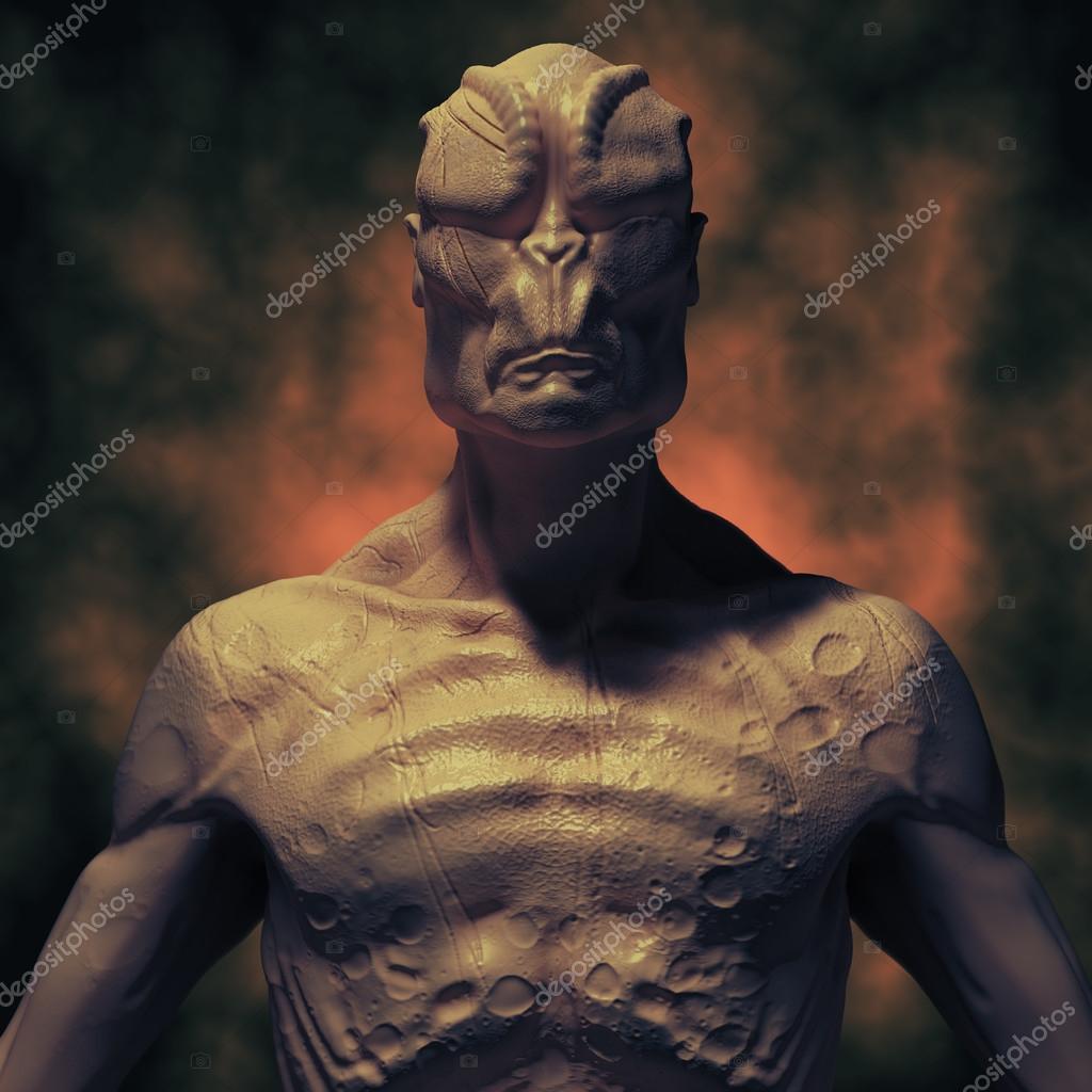 Alien monster portrait — Stock Photo © mik38 #89543242