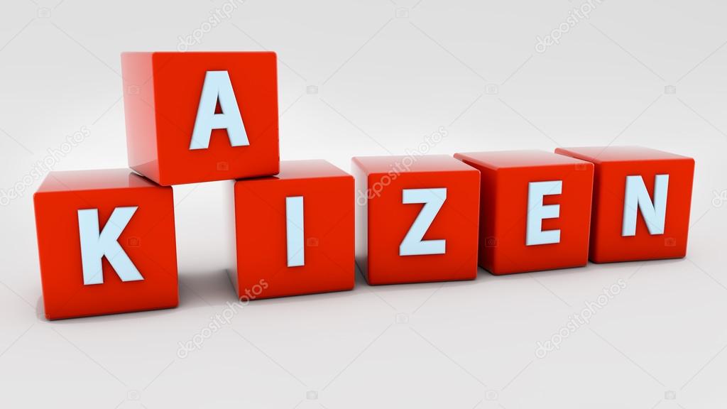 Squares with Kaizen sign — Stock Photo © mik38 #99940570