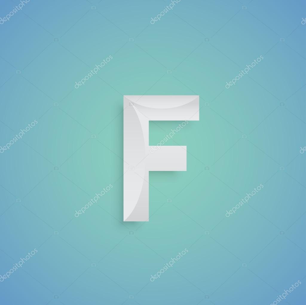 White paper F character Stock Vector Image by ©Seby87 #106368312