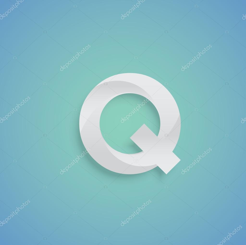 White paper Q character Stock Vector by ©Seby87 106368882