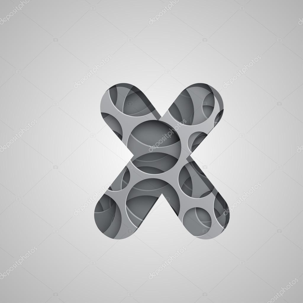 Layered realistic X character Stock Vector Image by ©Seby87 #106371610