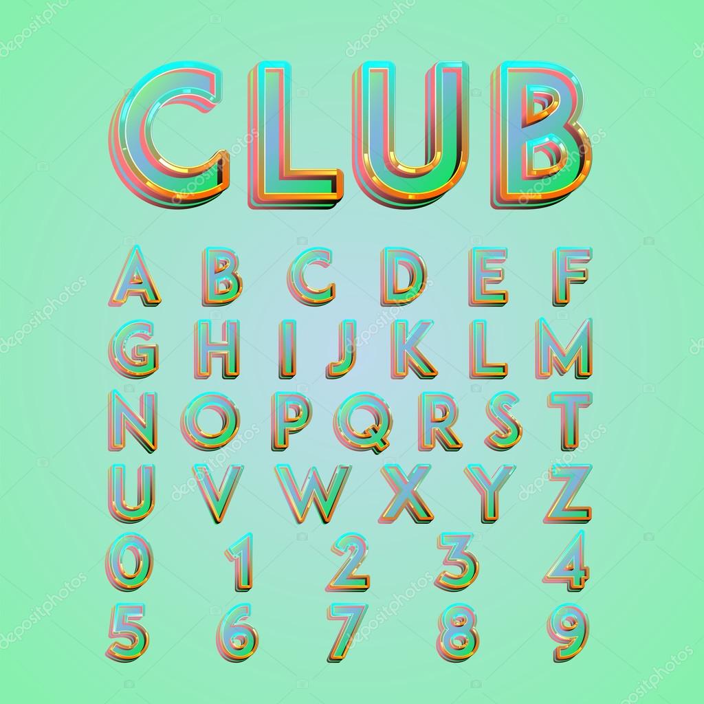 Realistic type, vector font Stock Vector Image by ©Seby87 #106374668