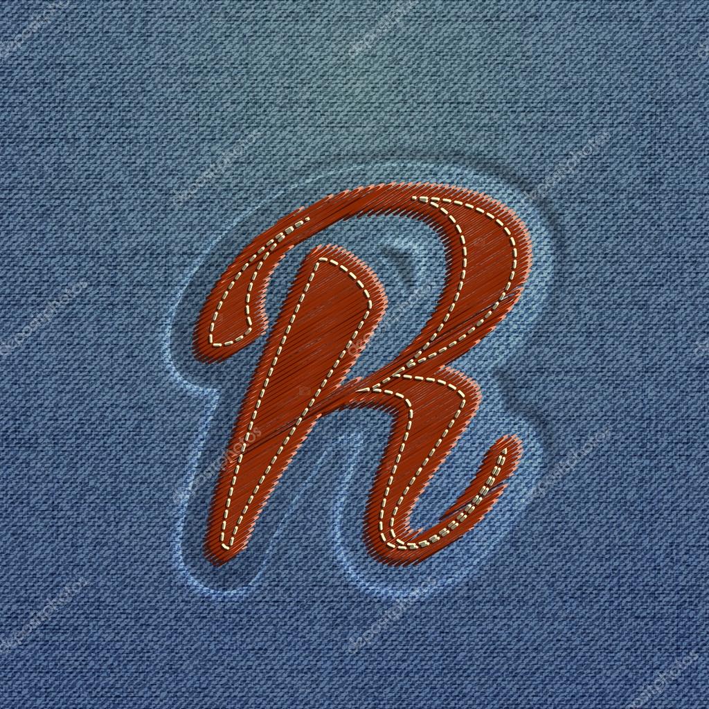 A denim styled font, vector illustraion Stock Vector by ©Seby87 122858802