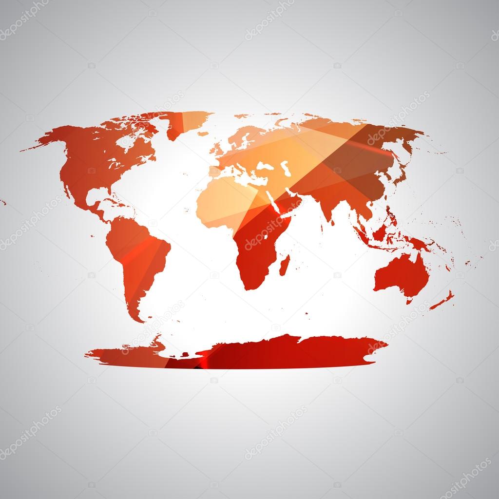 Silueta del mapa del mundo Vector de stock #60590175 de ©Seby87