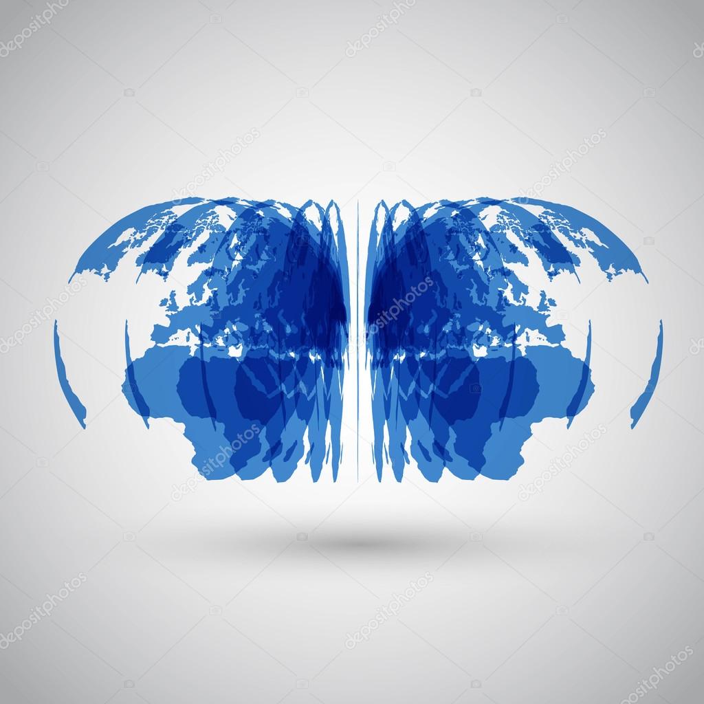 Blue graphic globe Stock Vector by ©Seby87 60916049