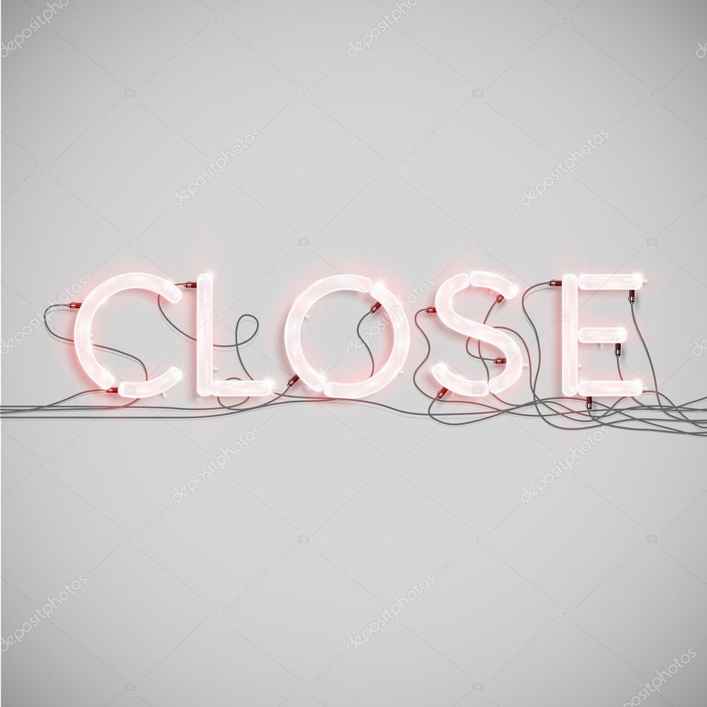 Closed neon sign Stock Vector by ©Seby87 64537667
