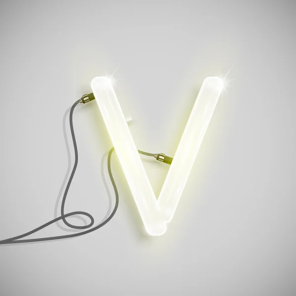 Bright letter with neon electric bulbs Stock Vector by ©Seby87 96355912