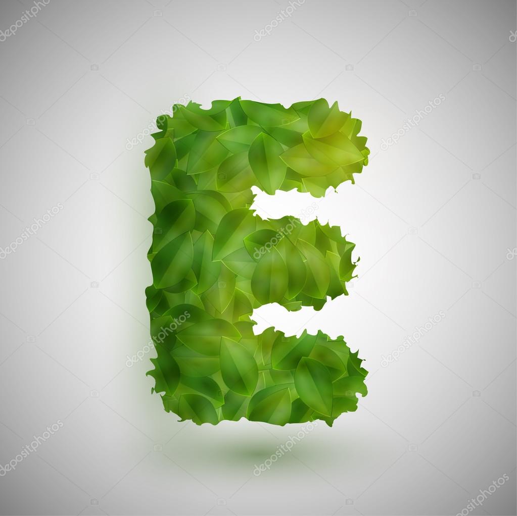 A letter made by leaves Stock Vector Image by ©Seby87 #69818975