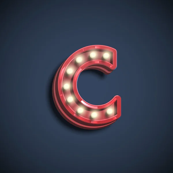 Light bulb Alphabet Letter C — Stock Vector © ckybe #88101120