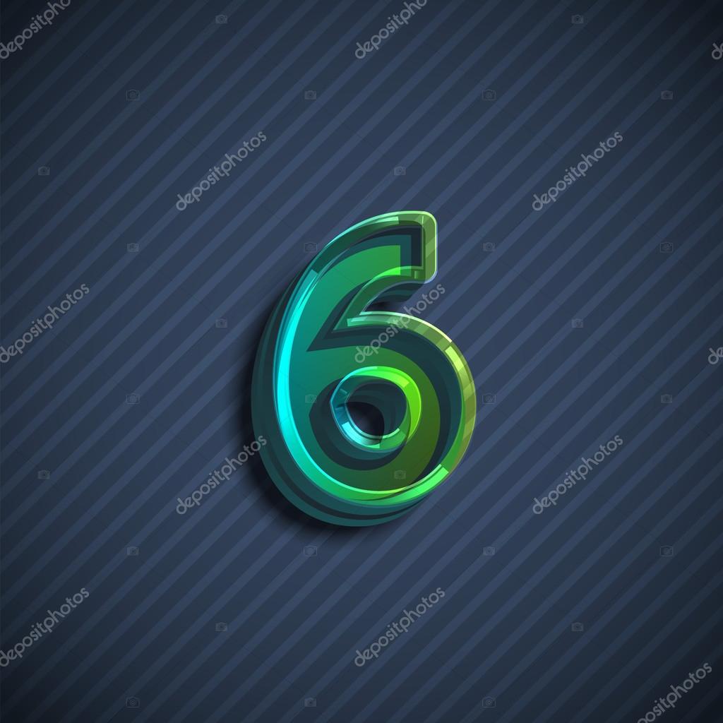 Glassy realistic number font Stock Vector by ©Seby87 96357318