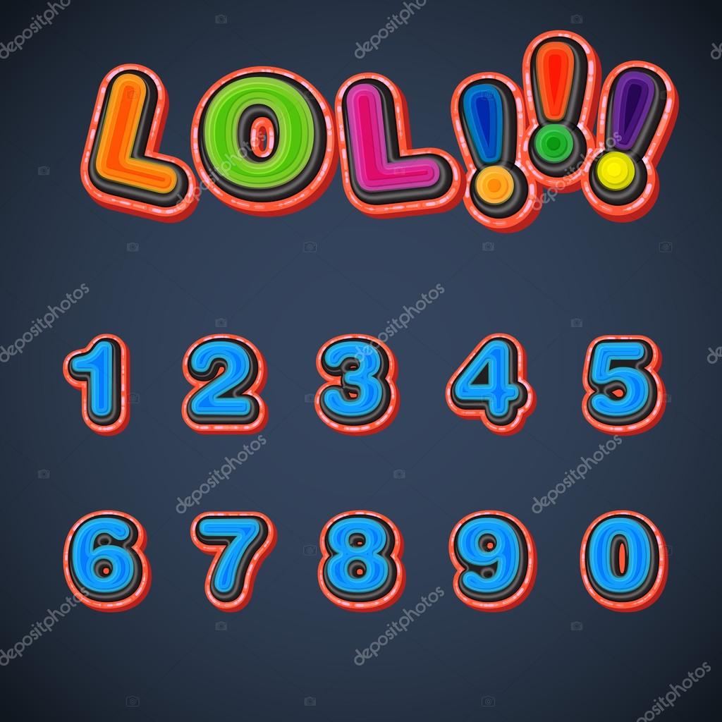 Comic red and blue numbers set Stock Vector Image by ©Seby87 #96363222