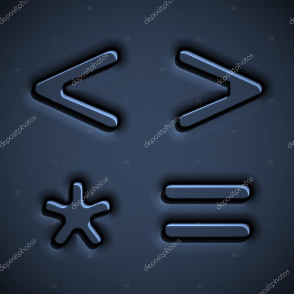 Blue pressed signs Stock Vector Image by ©Seby87 #96365376