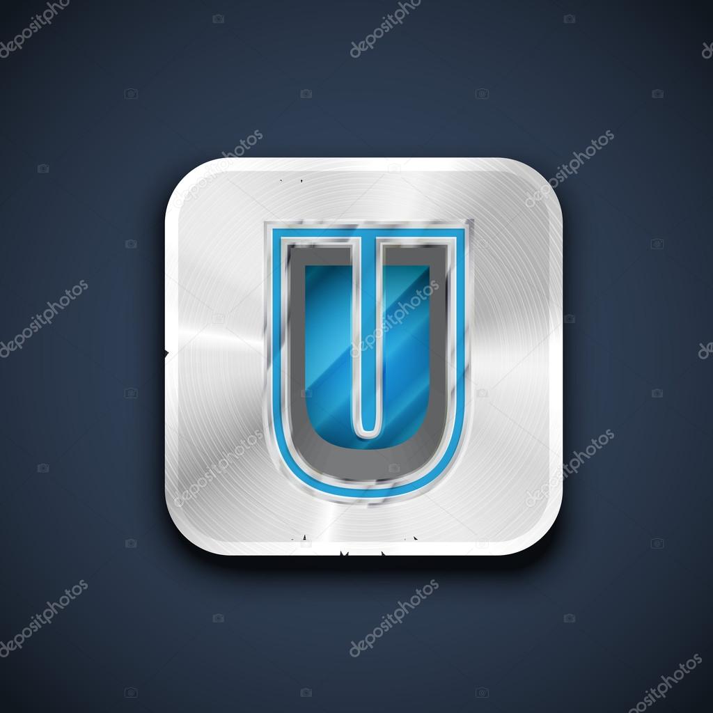 Metal engraved font letter Stock Vector Image by ©Seby87 #96365626