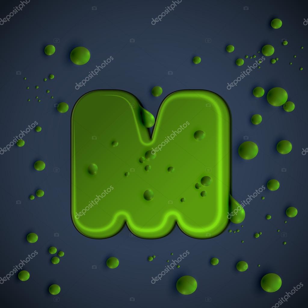 Green slime font letter Stock Vector Image by ©Seby87 #96366930
