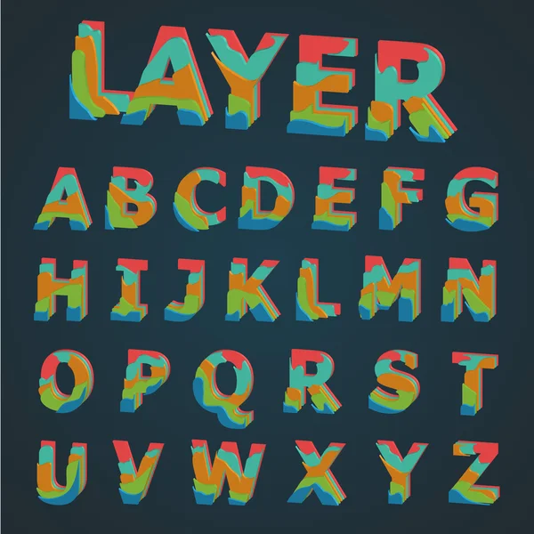 Colorful layered font Stock Vector Image by ©Seby87 #95525072