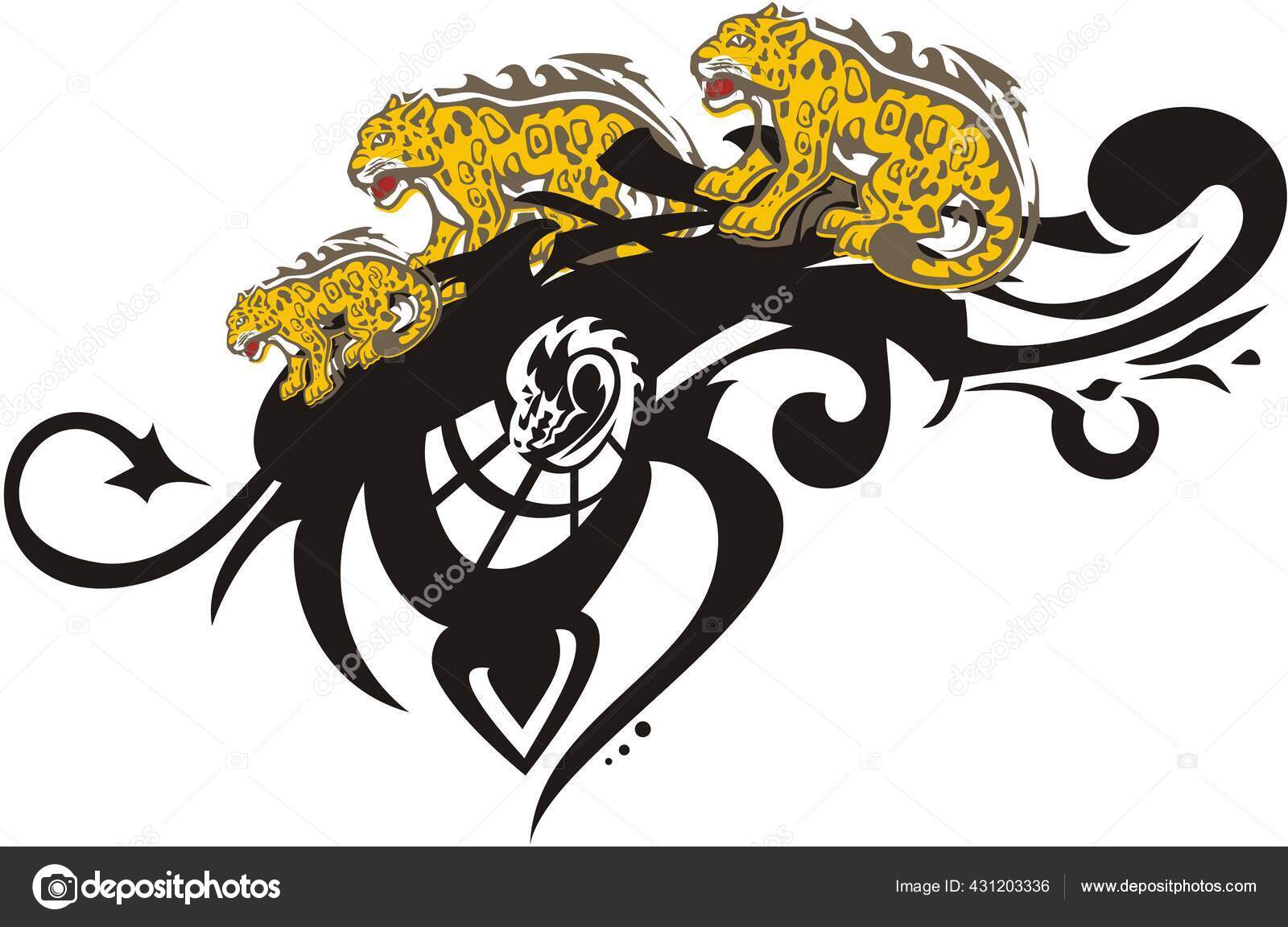 Jaguar Symbool Behang Jungle Lagoon Fotobehang