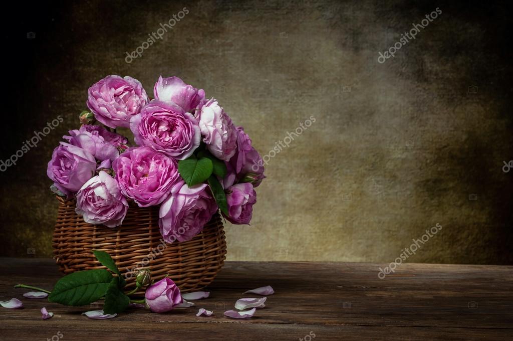 Tea rose in old retro background ⬇ Stock Photo, Image by © fastudio ...