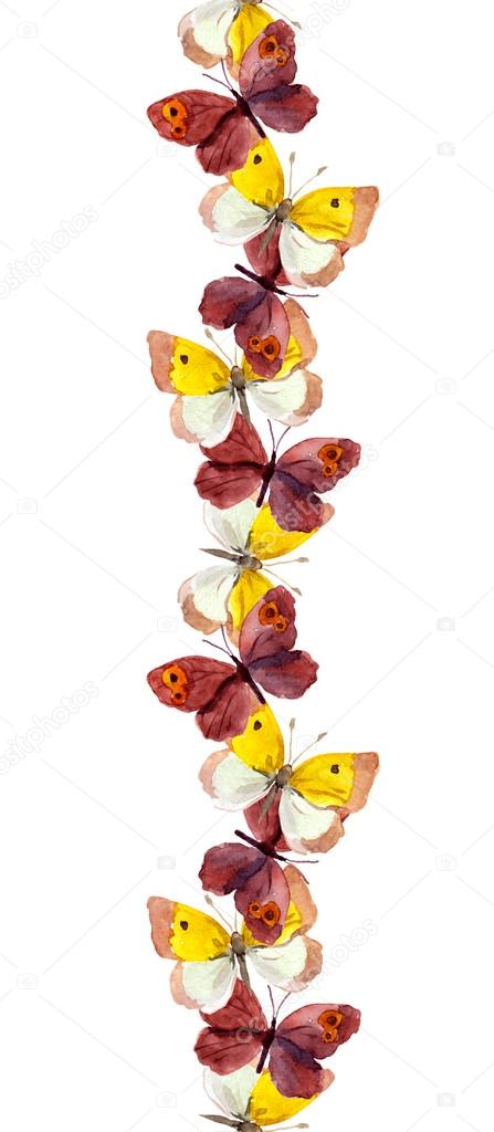 Red Butterfly Border