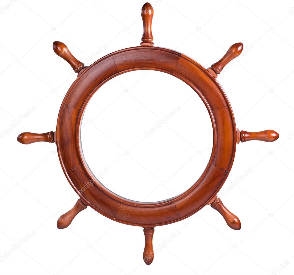 Frame for the image in the form of the ship's steering wheel. isolated ...