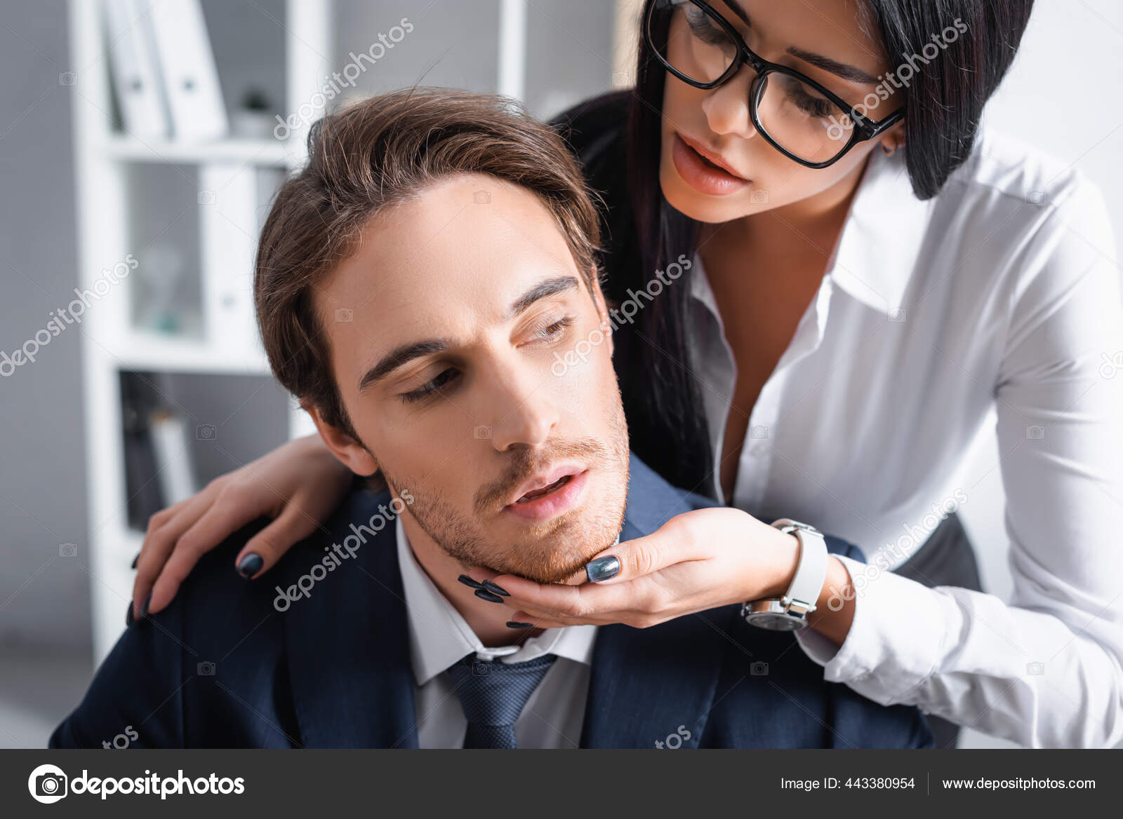 Passionate Secretary Touching Businessman While Seducing Him Office ... Passionate Secretary Touching Businessman While Seducing Him Office ...