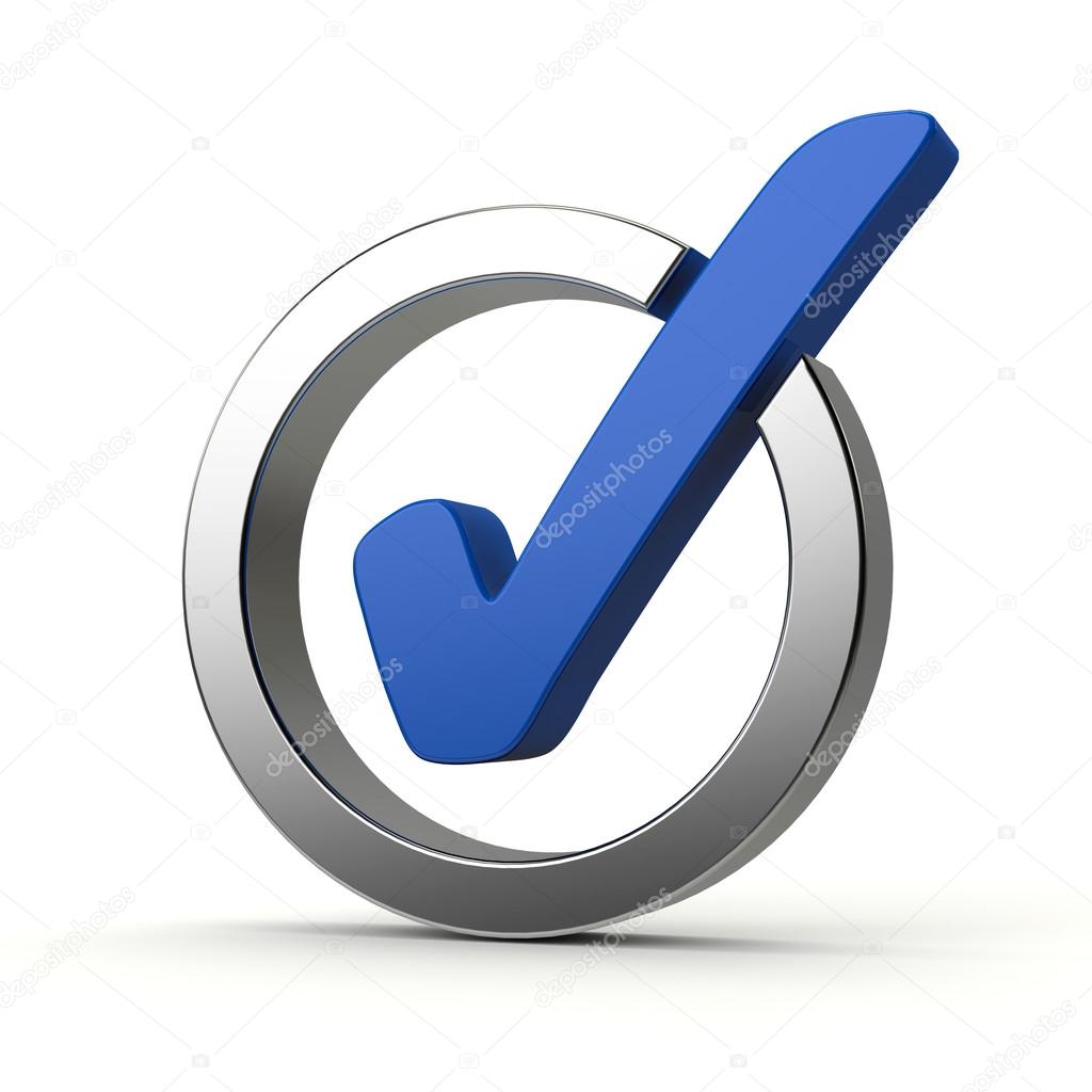 Checkmark with border — Stock Photo © newartgraphics #62622955