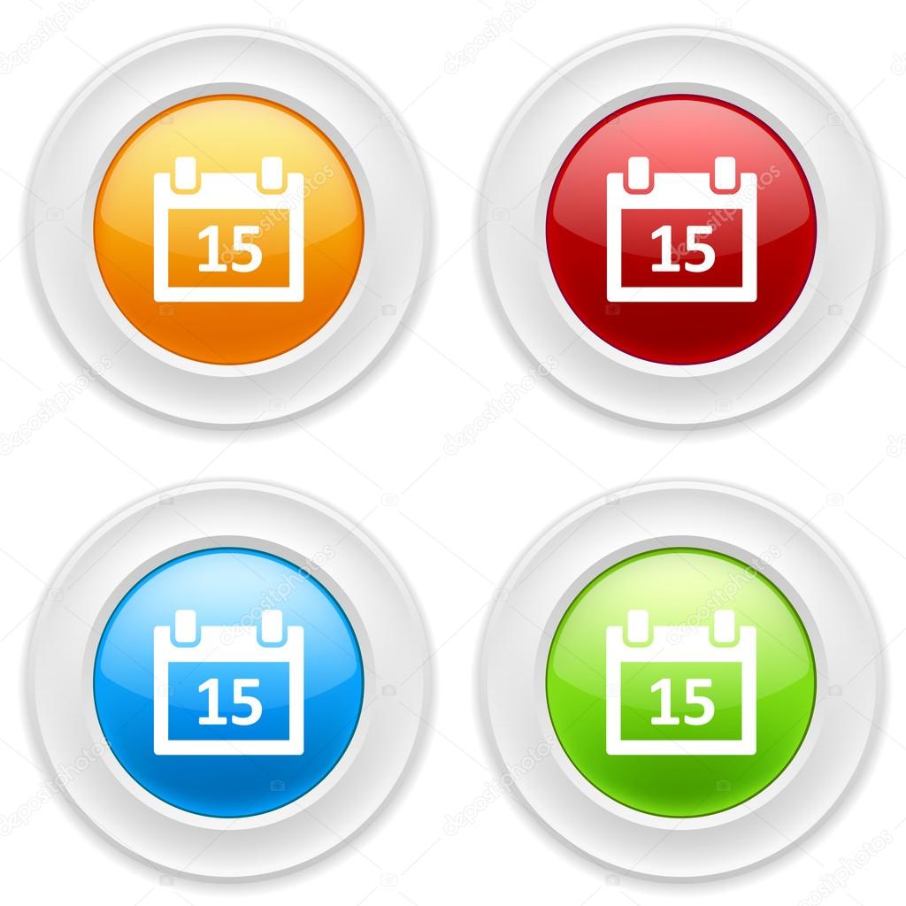 Buttons with calendar icons Stock Vector Image by ©newartgraphics #63216639