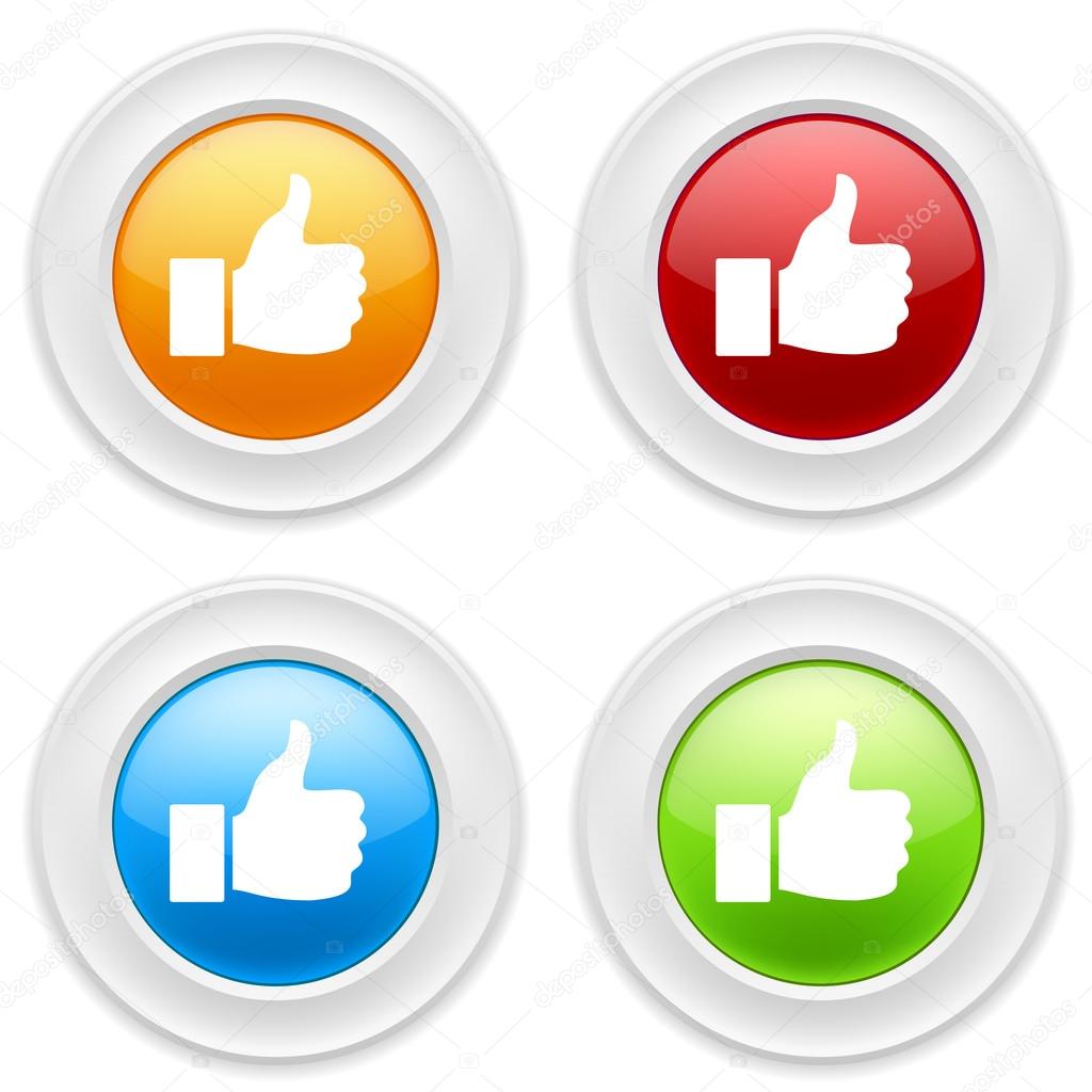 Buttons with thumb icon Stock Vector Image by ©newartgraphics #63218131