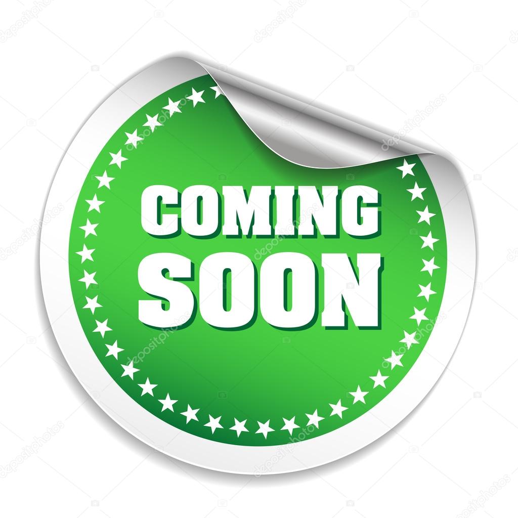 Round coming soon sticker Stock Vector Image by ©newartgraphics #63624277