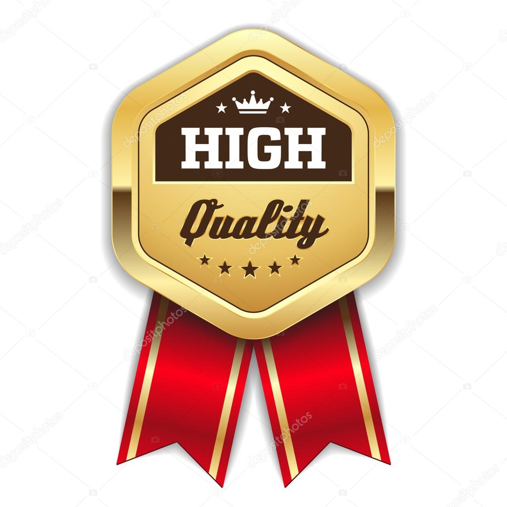 Gold high quality badge Stock Vector Image by ©newartgraphics #70541921