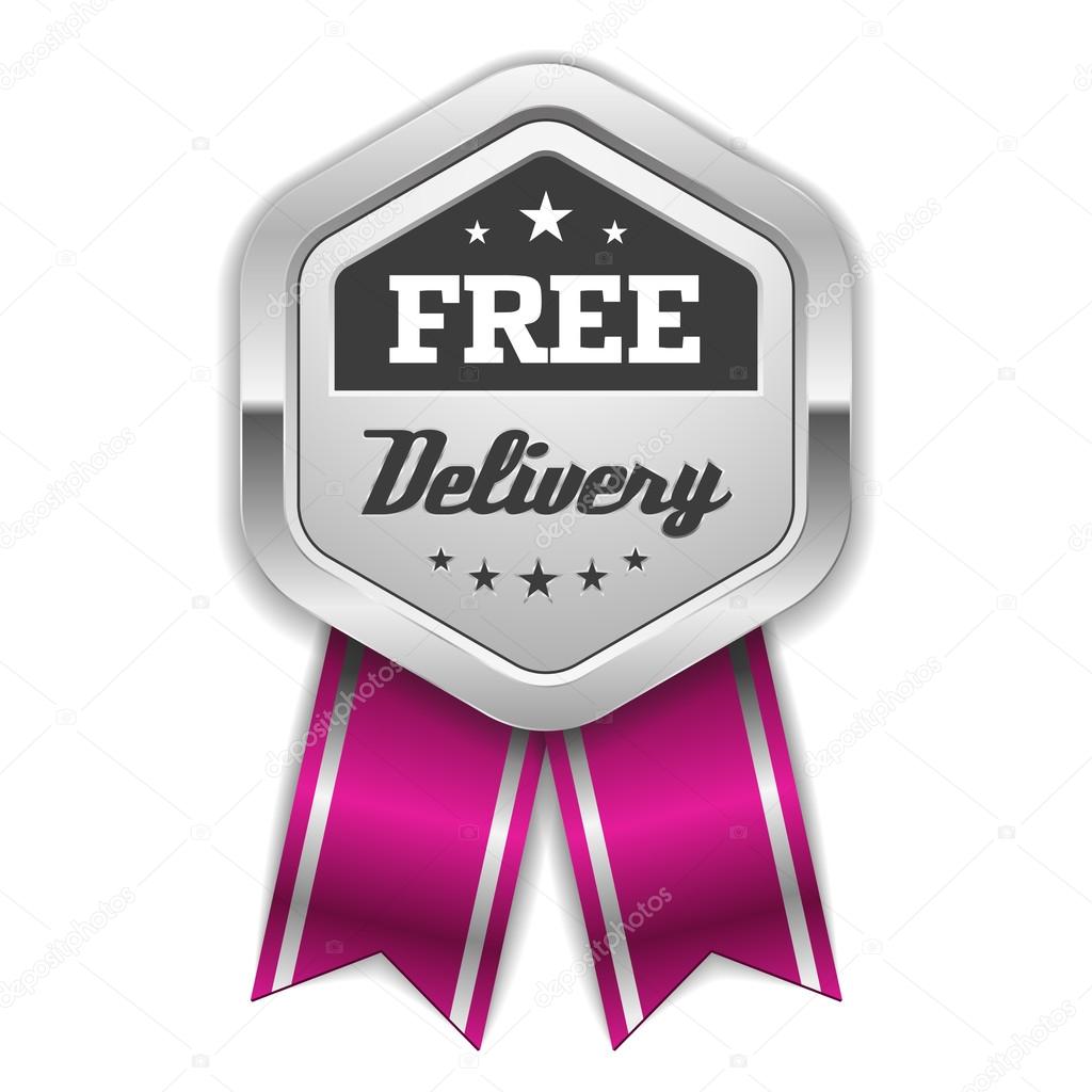 Silver free delivery badge Stock Vector Image by ©newartgraphics #70542039
