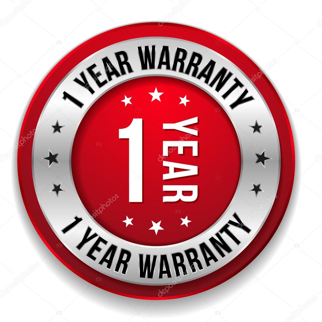 One year warranty button Stock Vector Image by ©newartgraphics #73076889