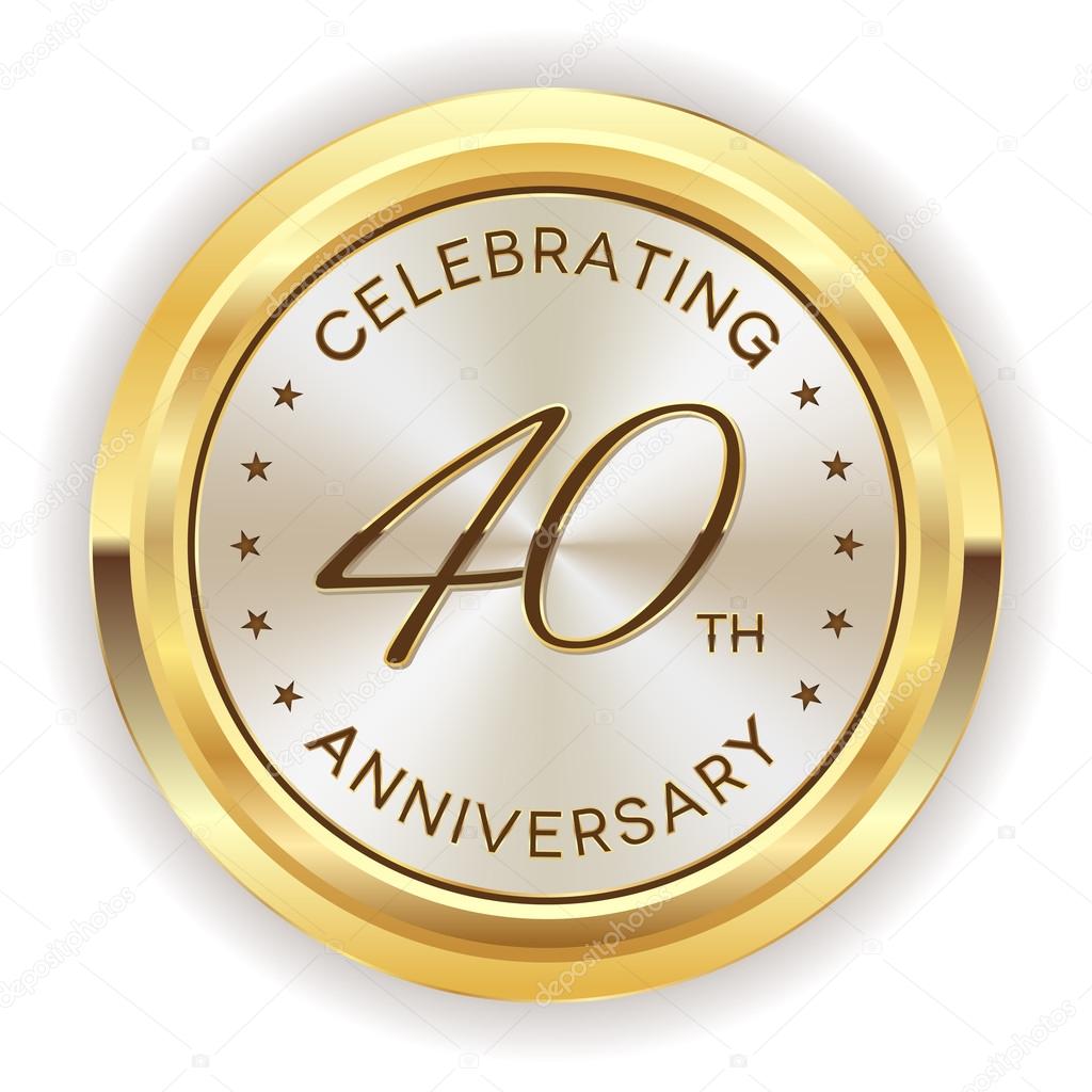 40th anniversary badge Stock Vector Image by ©newartgraphics #78913726