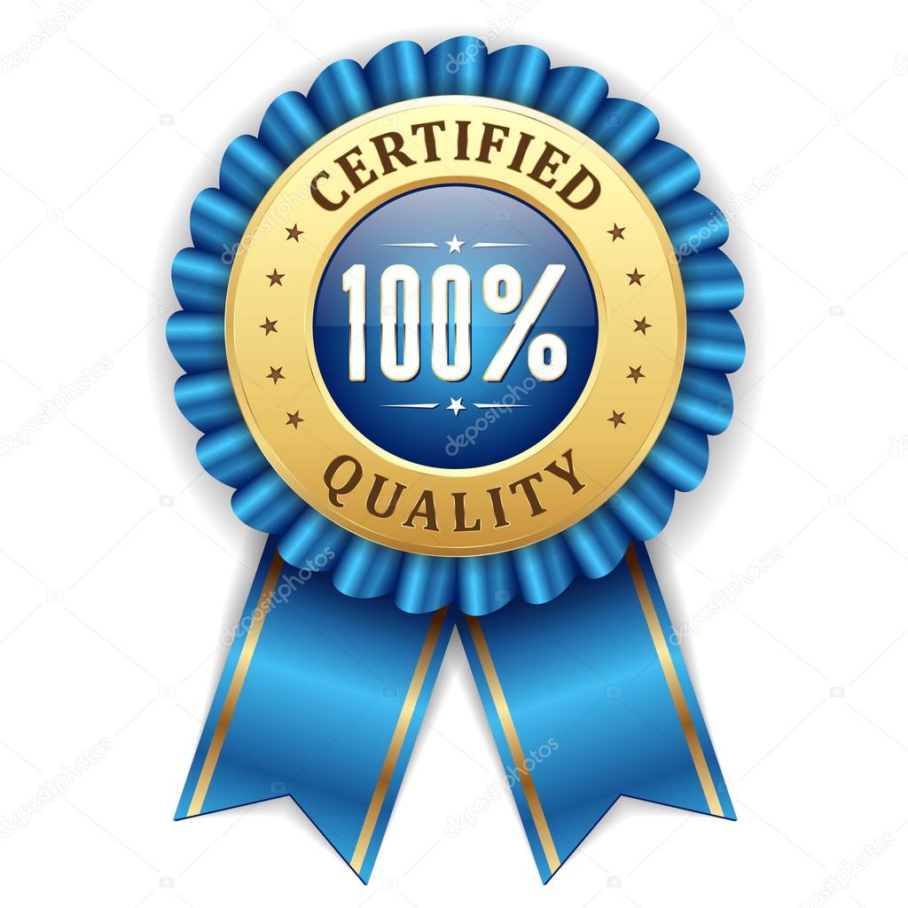 100 percent certified quality badge — Stock Vector © newartgraphics ...