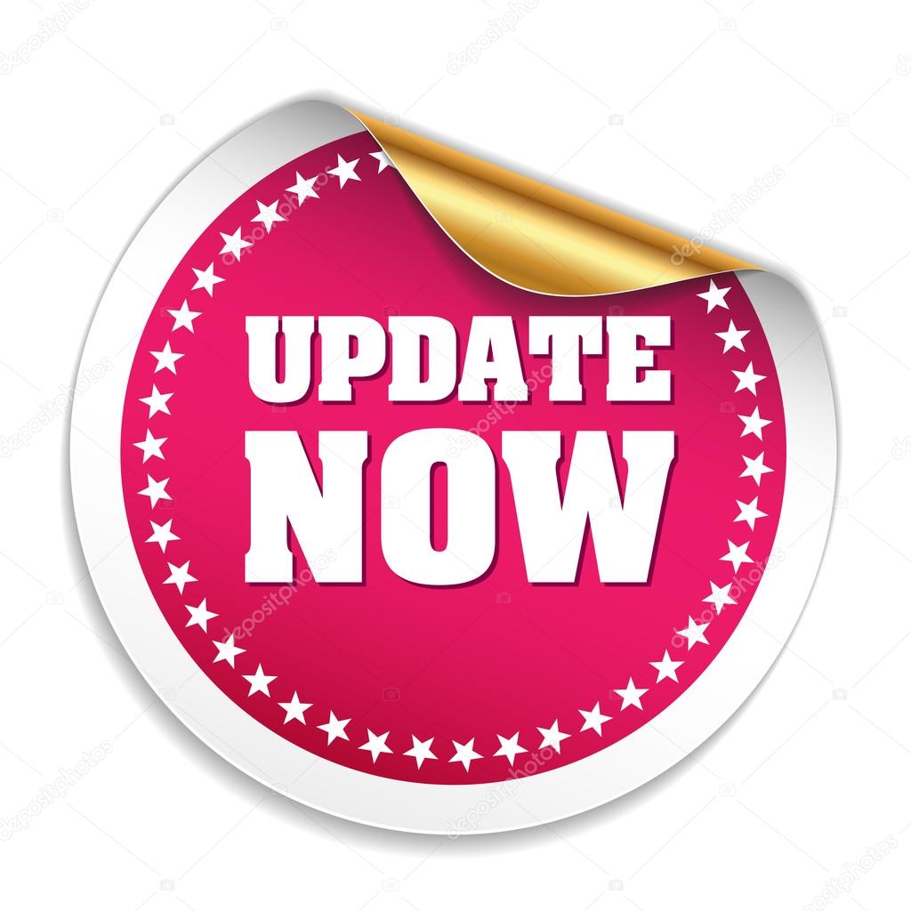 Round update now sticker Stock Vector Image by ©newartgraphics #85626402
